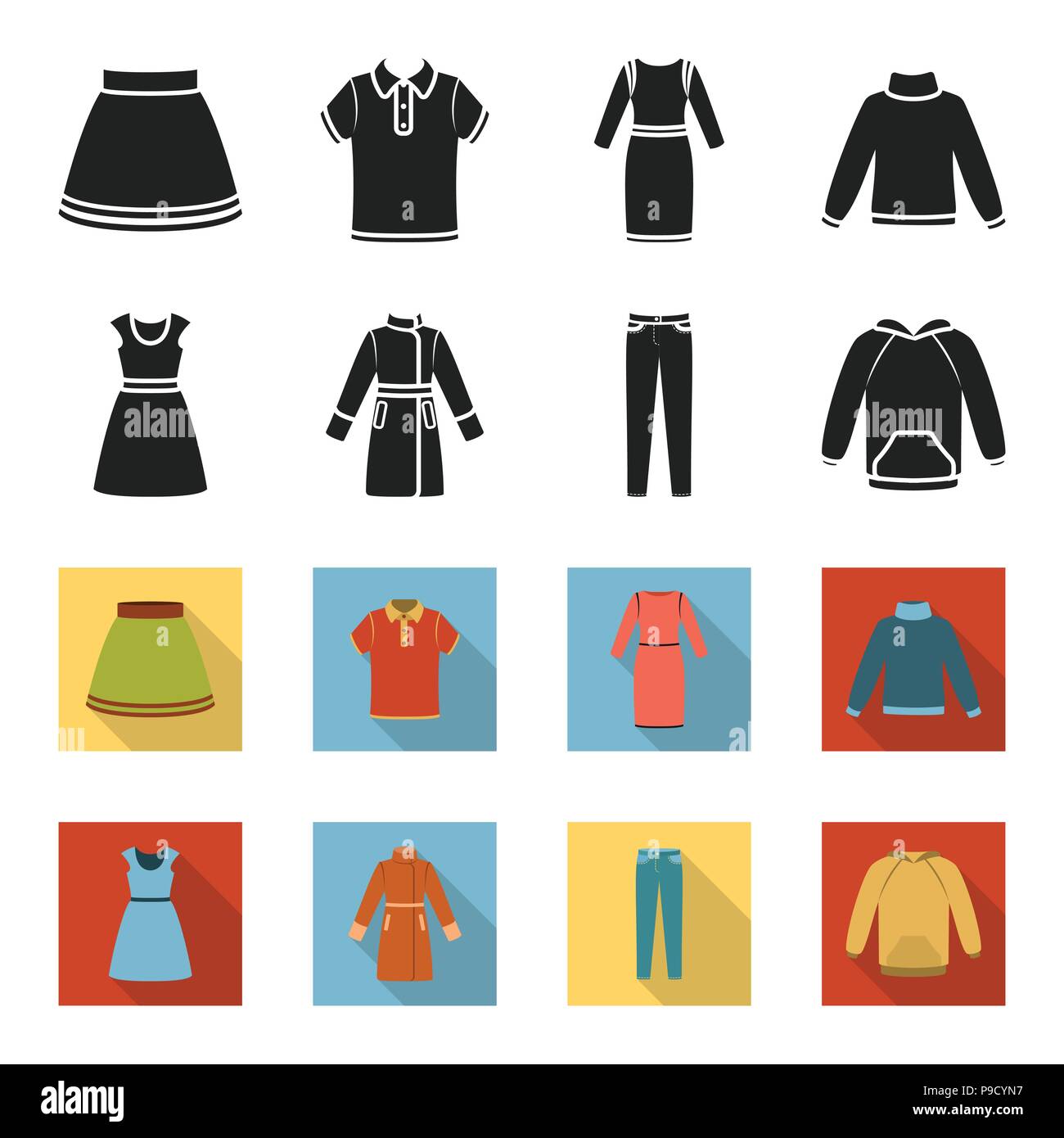 Dress with short sleeves, trousers, coats, raglan.Clothing set ...