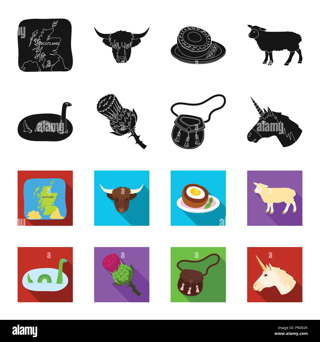 Loch ness monster icon vector vectors hi-res stock photography and ...