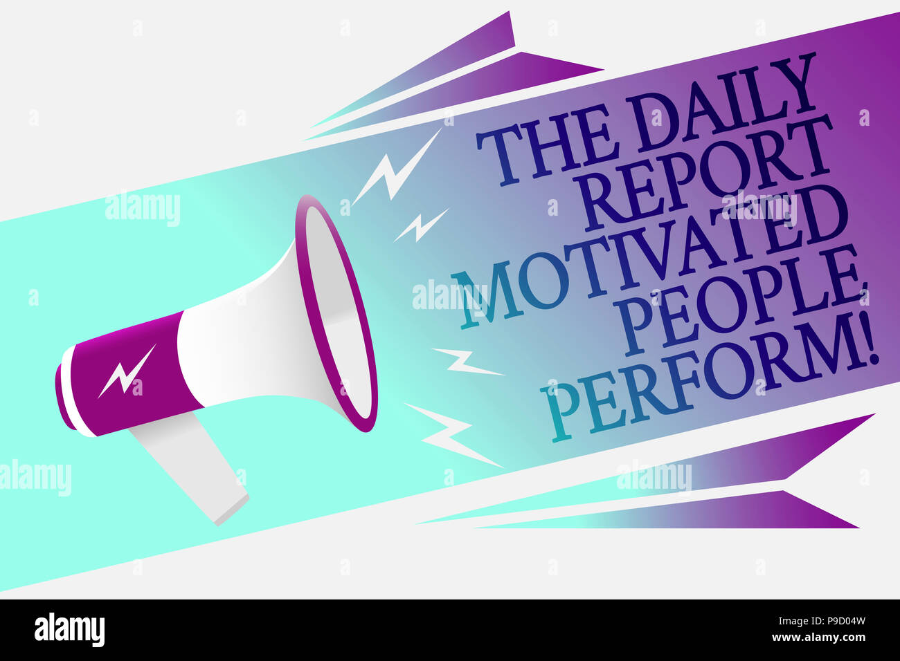 Text sign showing The Daily Report Motivated People Perform. Conceptual ...