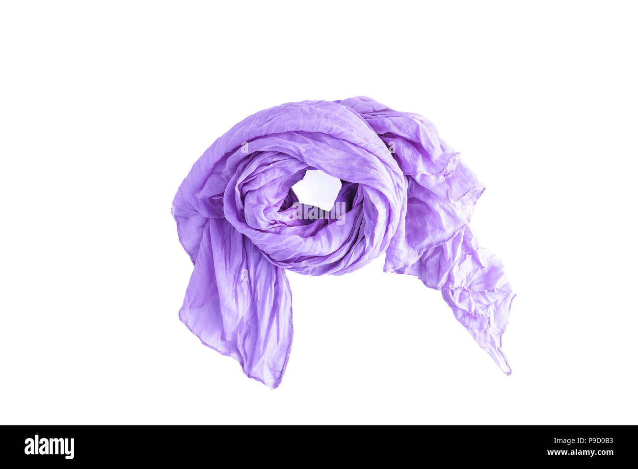 colored patterned scarf, neckerchief isolated on white background Stock ...