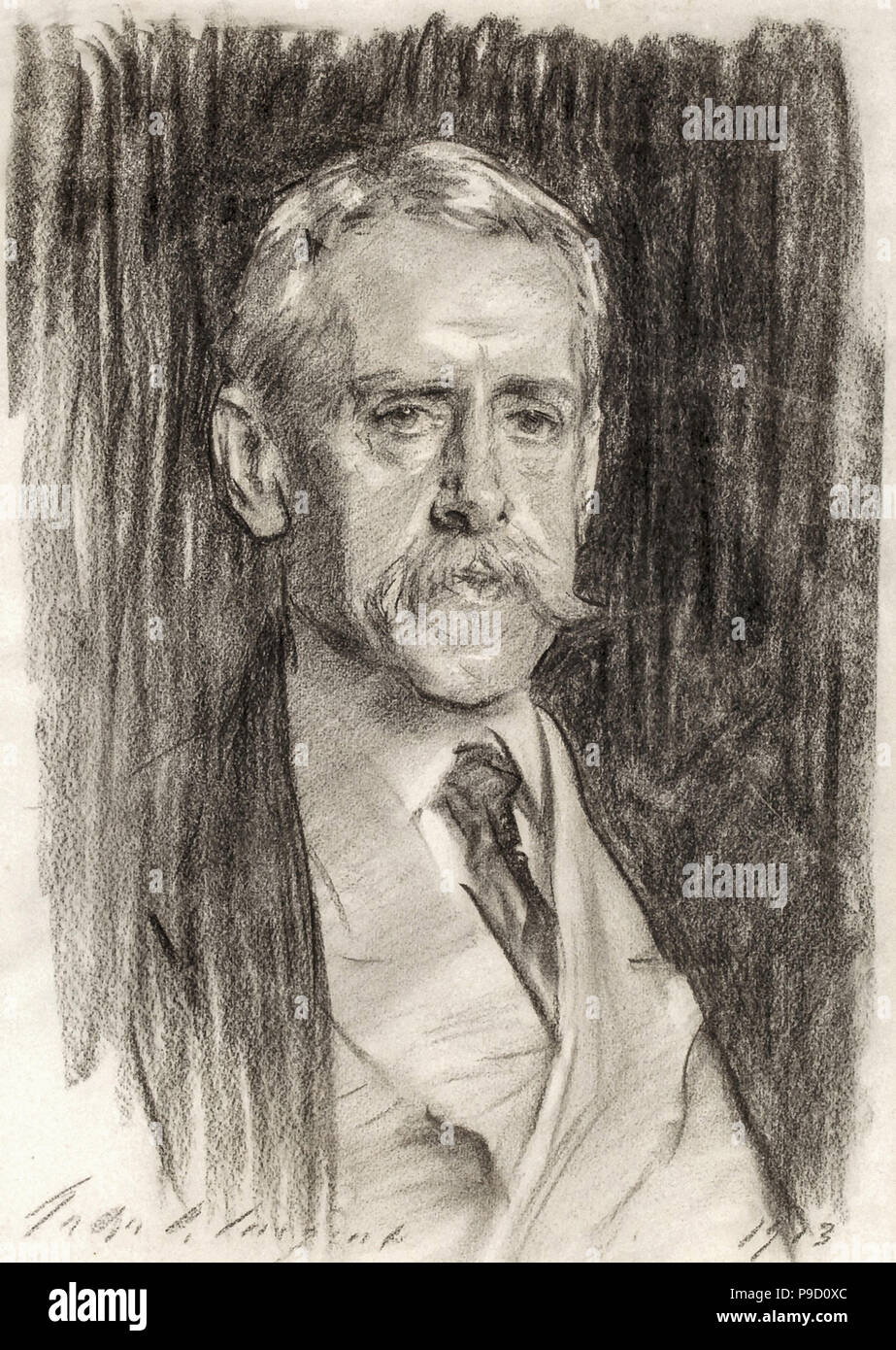 Sargent John Singer - Portrait of Joseph Bangs Warner Stock Photo - Alamy