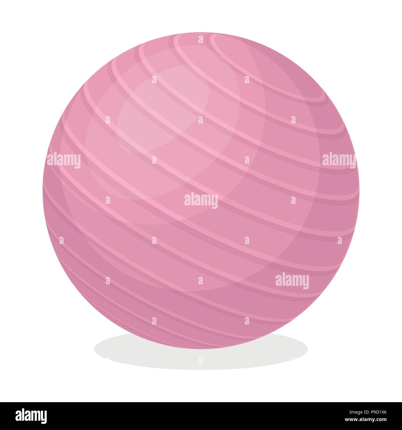 Pink rubber bouncy ball for exercises . Fitball for fitness.Gym And ...