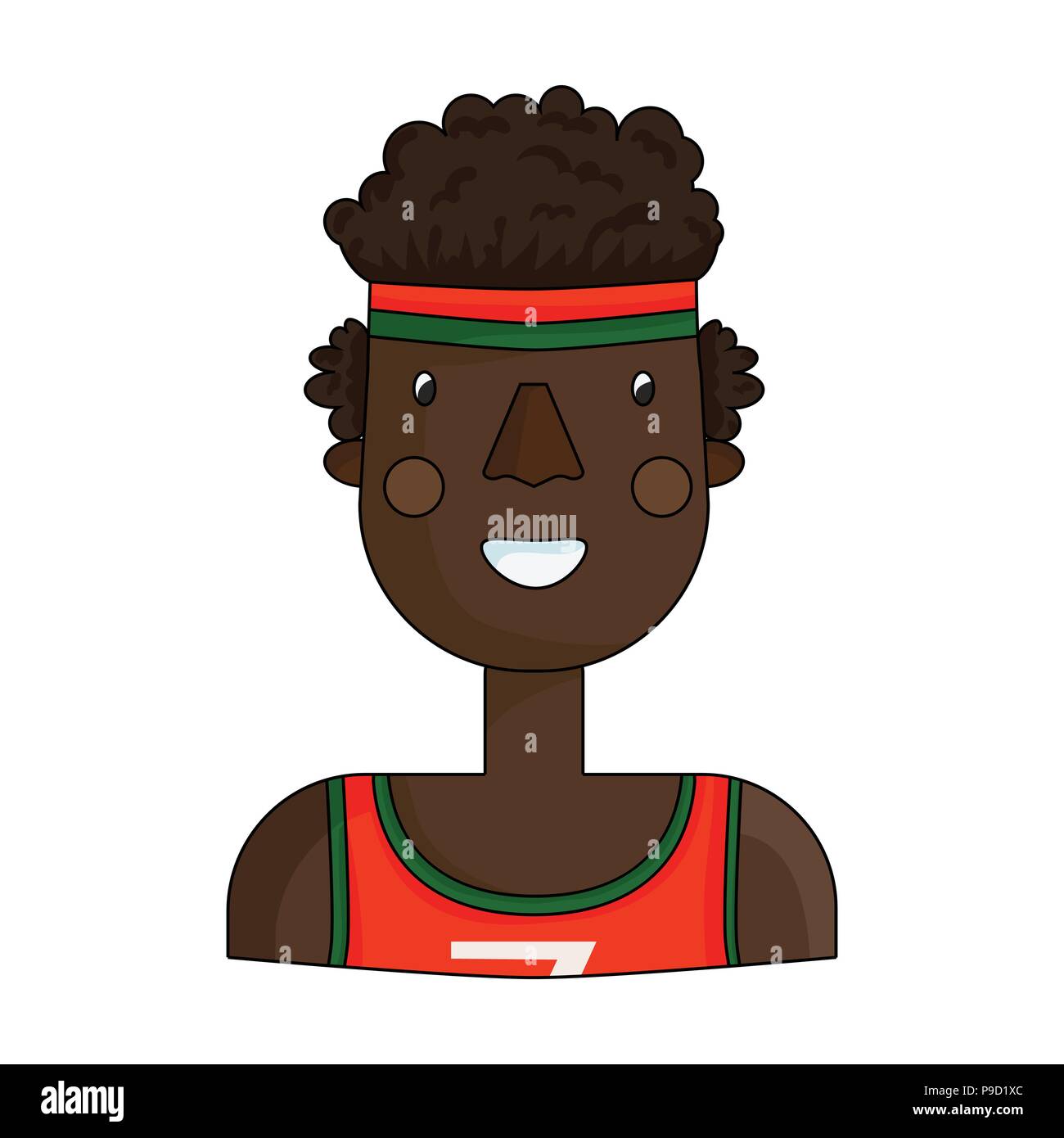 Sportsman icon in cartoon style isolated on white background. People of ...