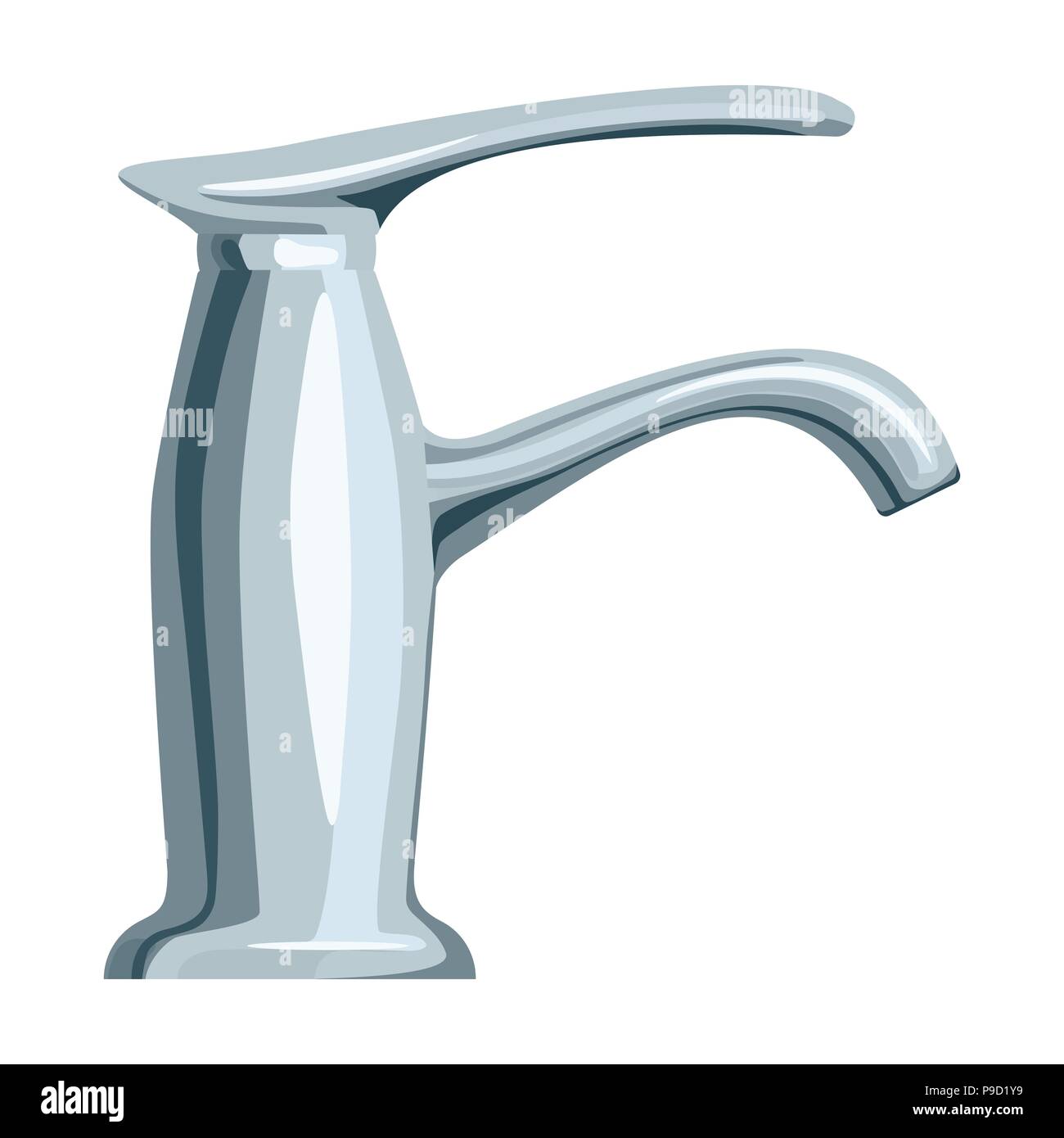 Faucet icon in cartoon design isolated on white background. Water ...