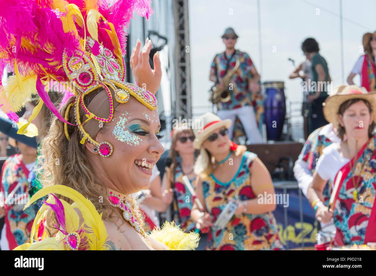 Liverpool, UK - July 14, 2018: The Brazilica Festival is the ...