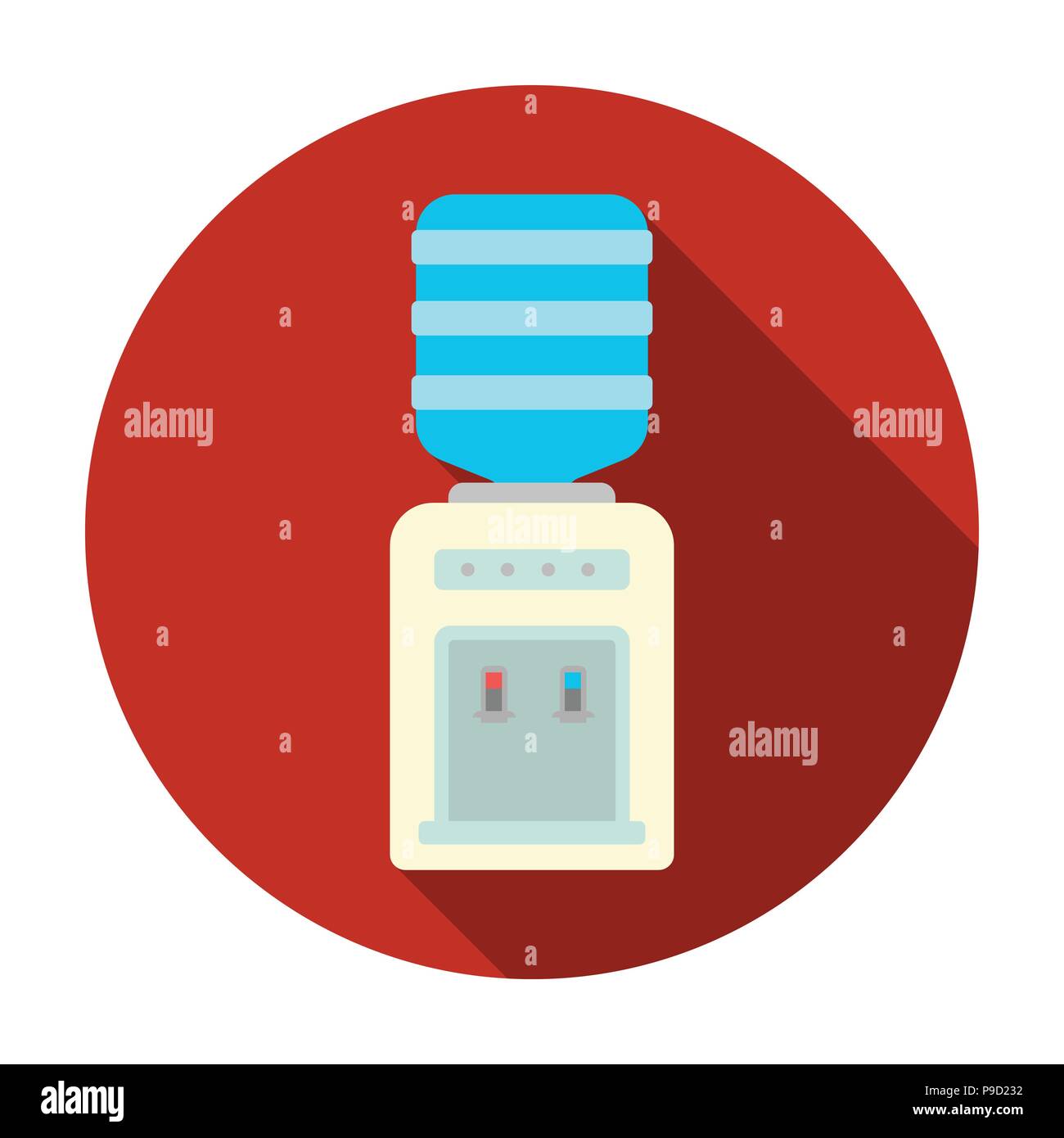 Office water cooler icon in flat style isolated on white background ...
