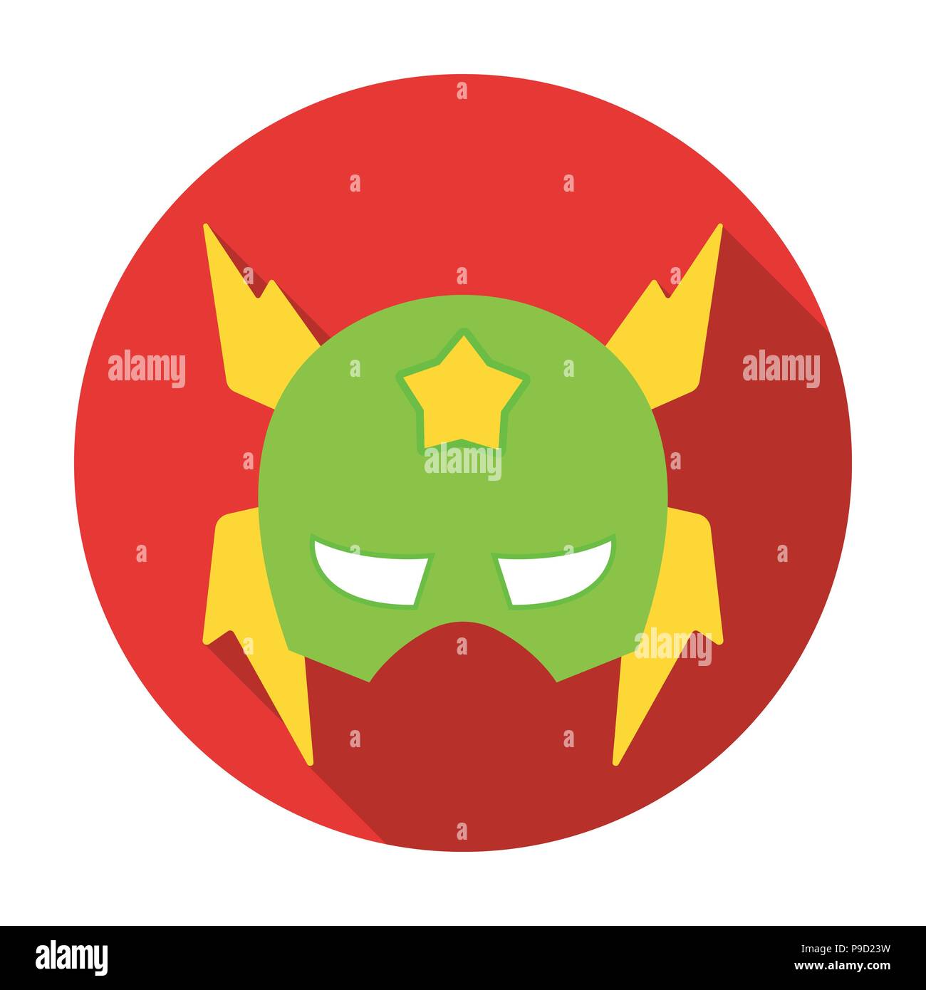 Full head mask icon in flat style isolated on white background ...