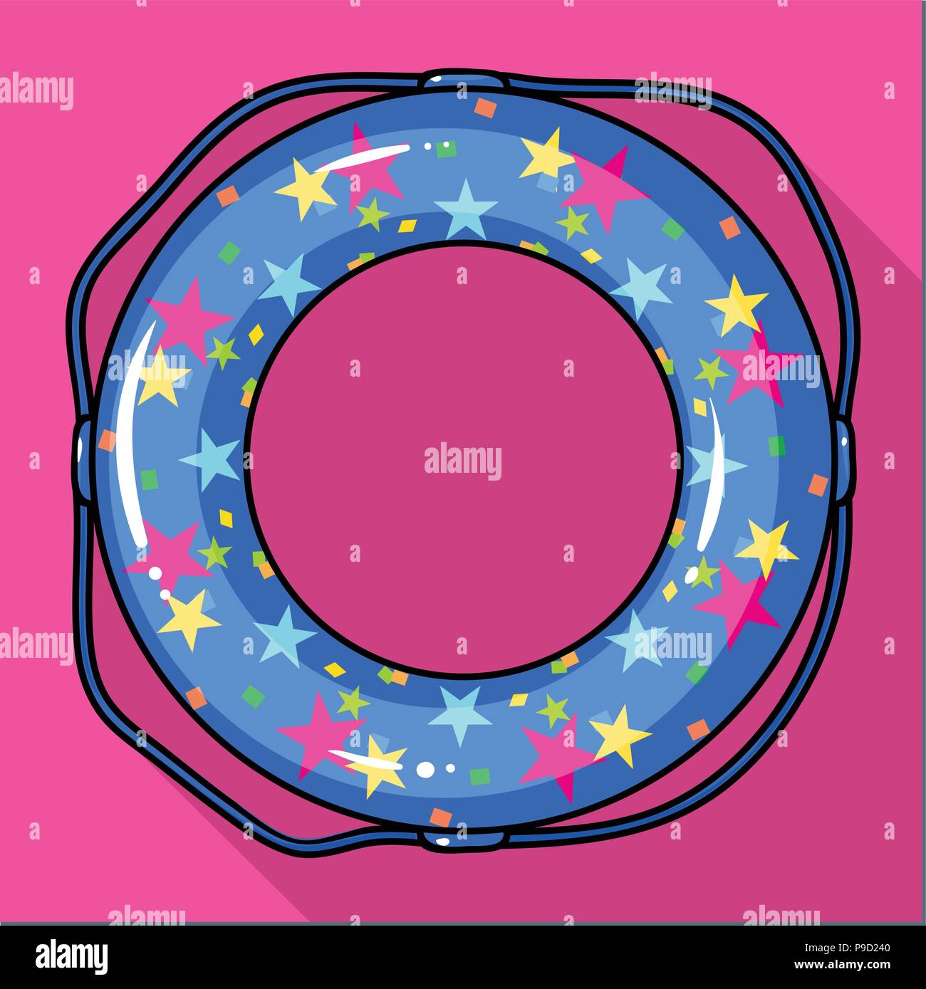 Multicolored swimming circle for relaxing. Swimming circle single icon ...