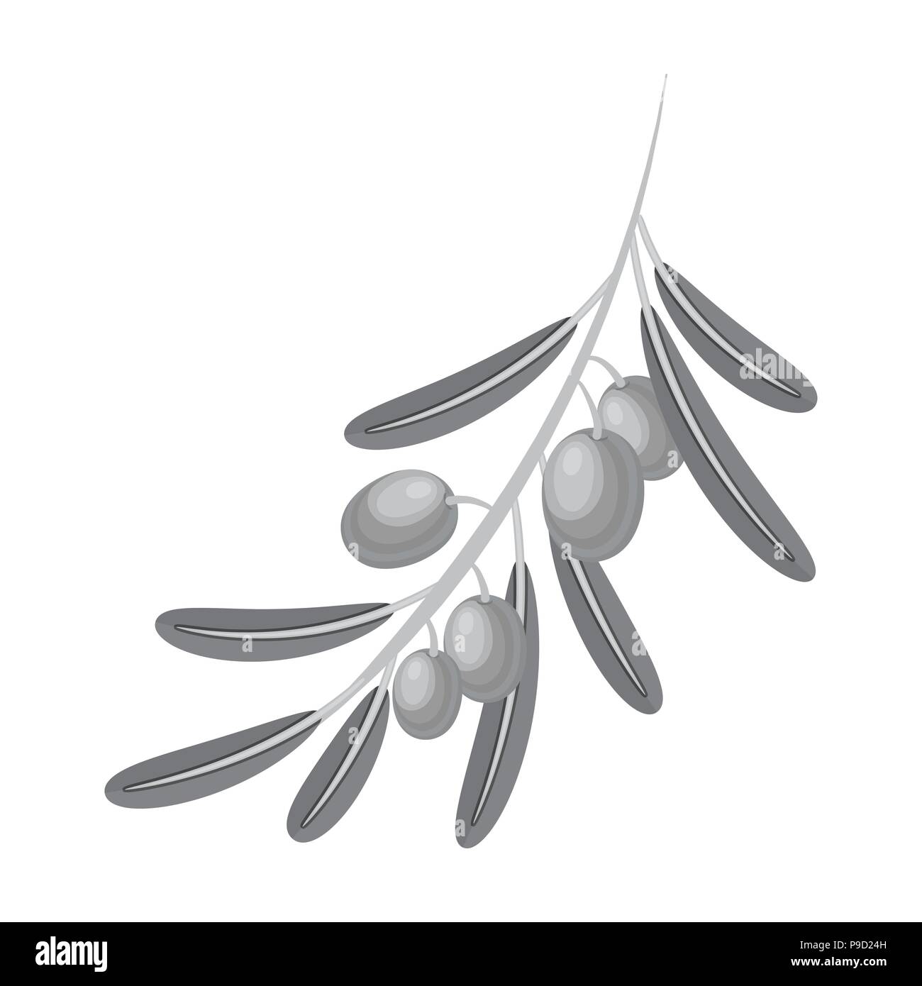 Olive branch.Olives single icon in monochrome style vector symbol stock ...