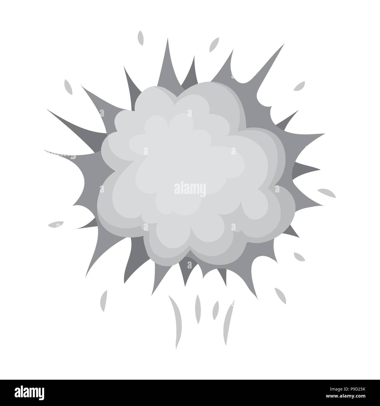 Explosion, single icon in monochrome style.Explosion, vector symbol ...