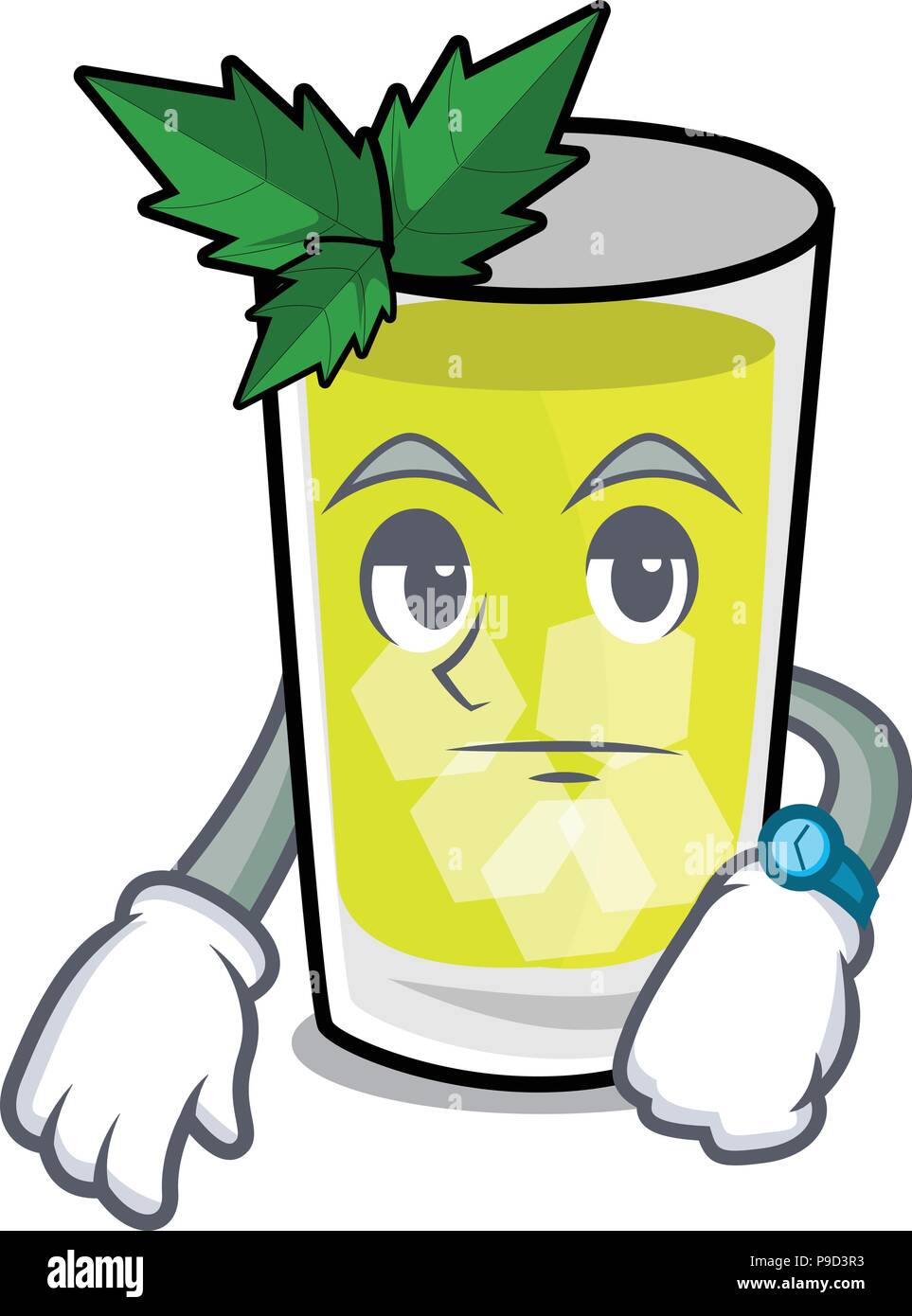 Waiting mint julep mascot cartoon Stock Vector Image & Art - Alamy