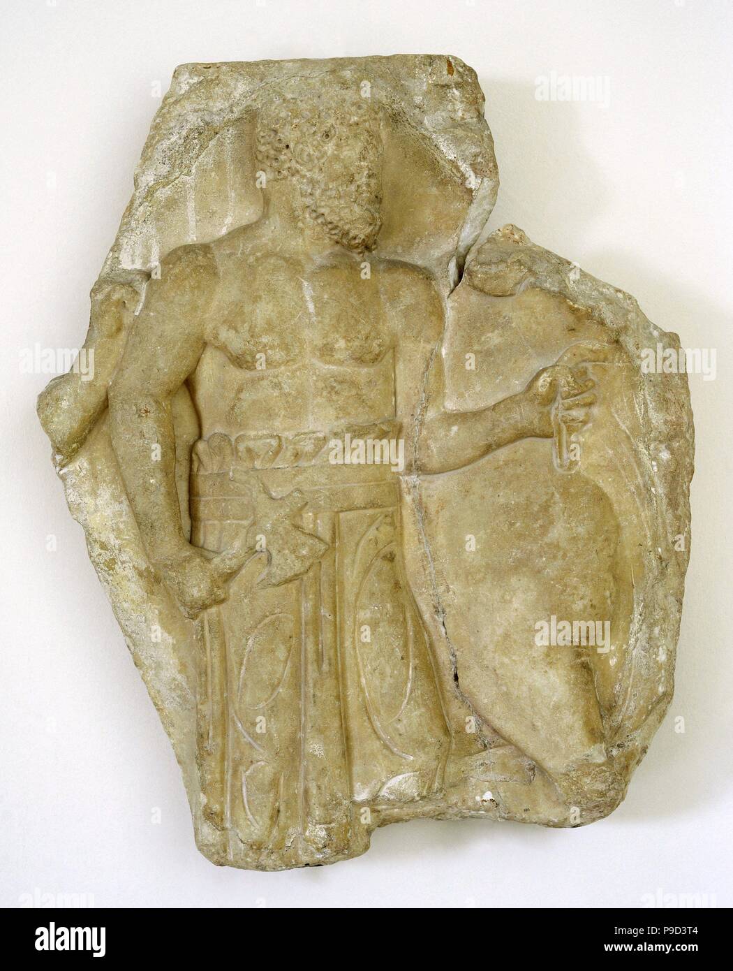 Roman Era. Sacrificial scene. Bearded victimarius leading a bull to ...