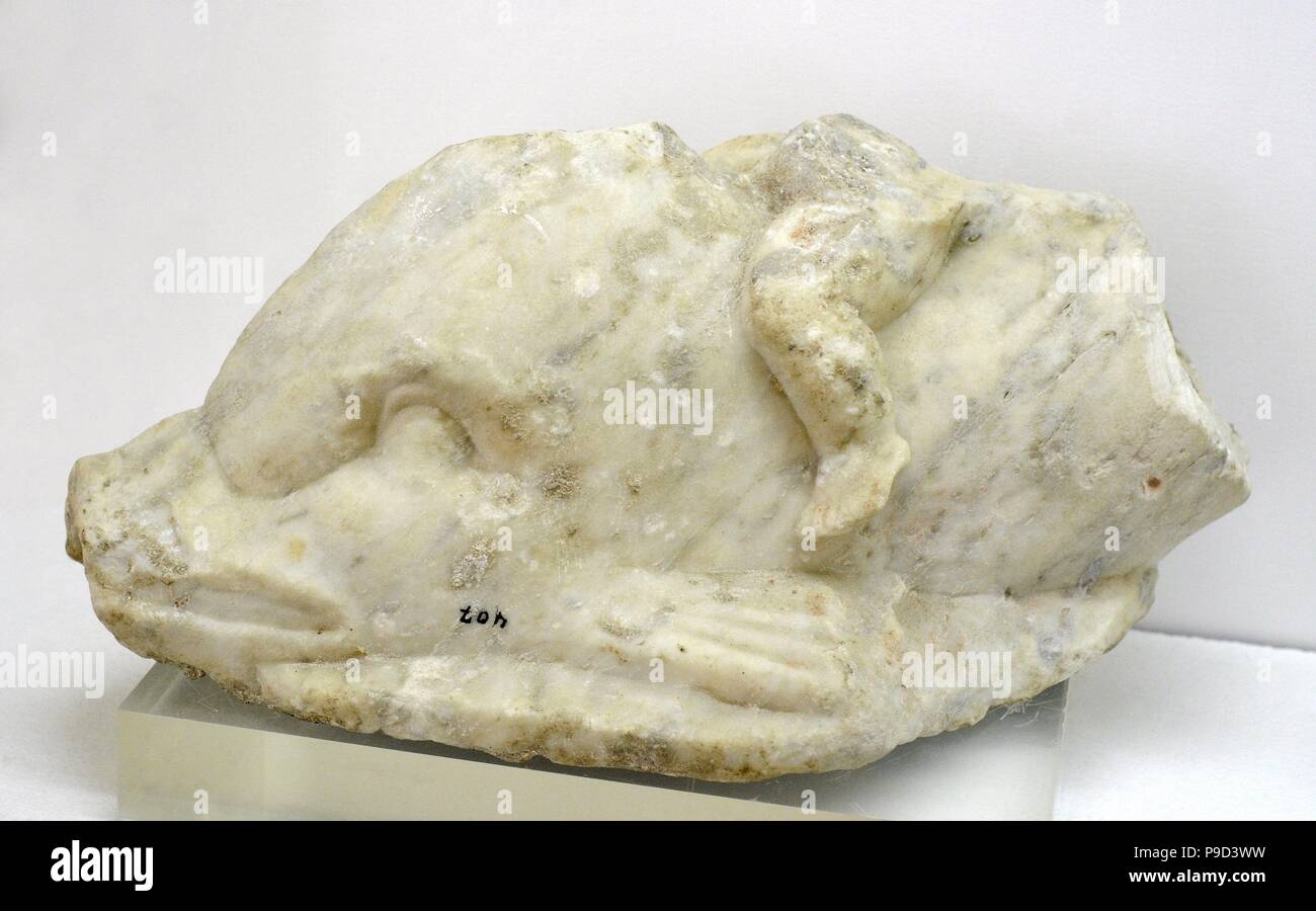 Eros riding a dolphin. Roman period. National Archaeological Museum ...