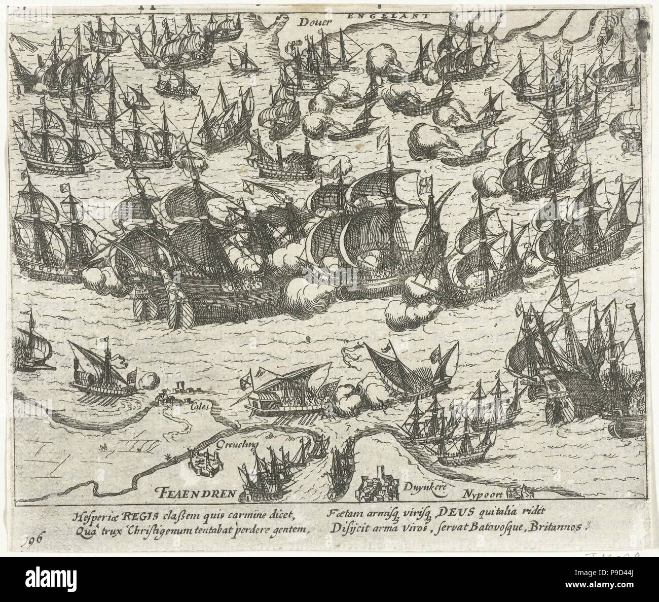 The sinking of the Spanish Armada in 1588. Museum: Rijksmuseum ...