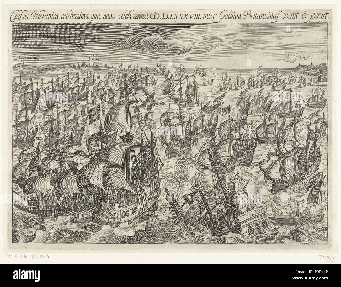 The sinking of the Spanish Armada in 1588. Museum: Rijksmuseum ...
