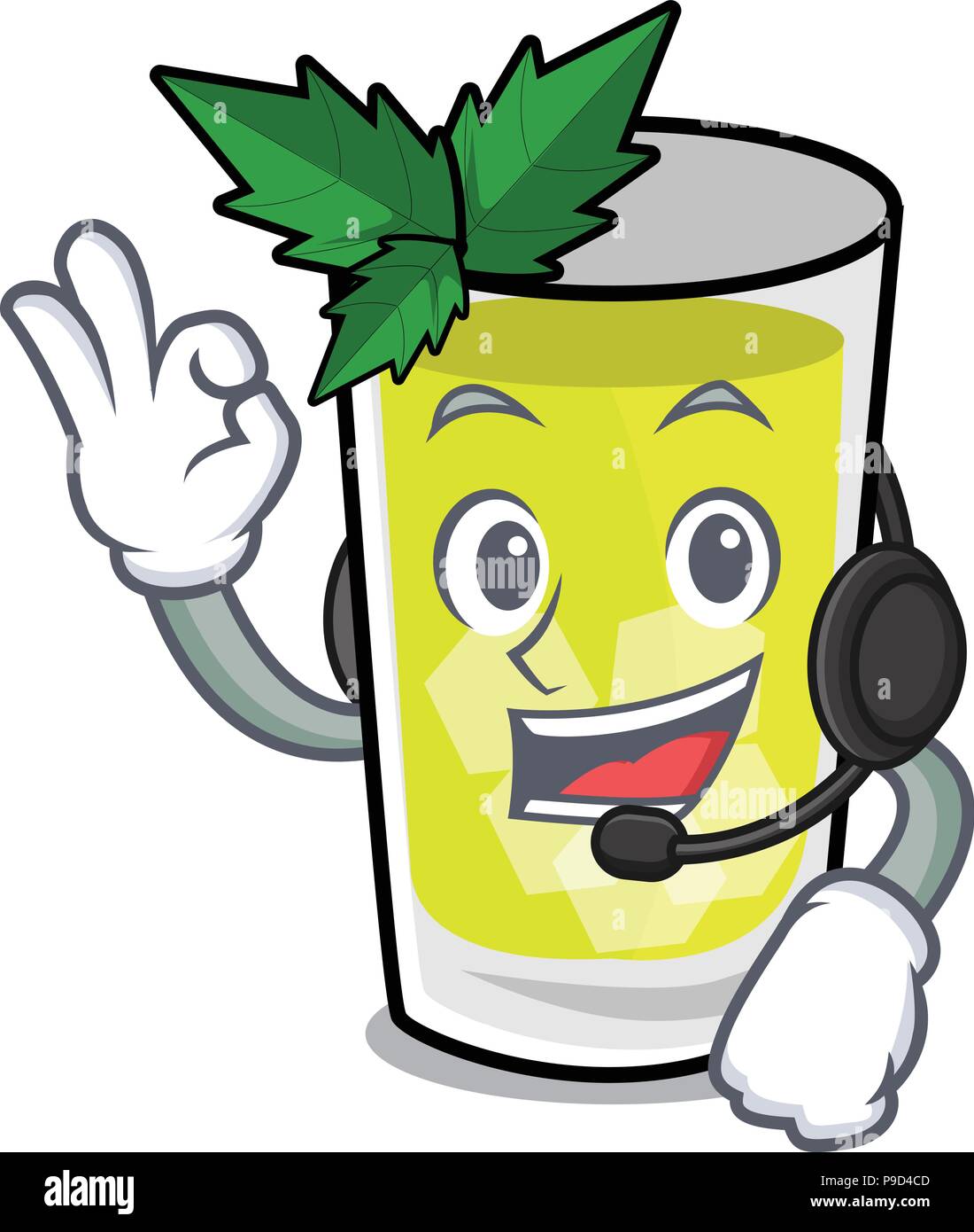 With headphone mint julep mascot cartoon Stock Vector Image & Art - Alamy