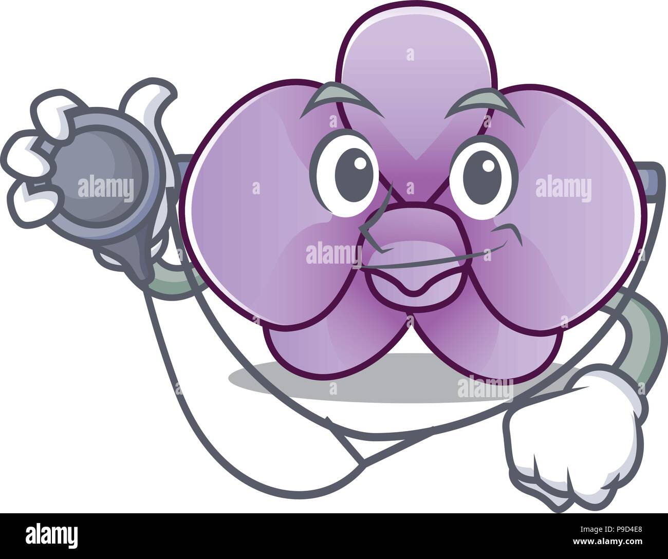 Doctor orchid flower character cartoon Stock Vector Image & Art - Alamy