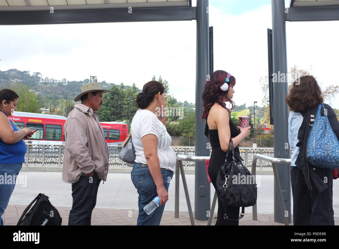 Los Angeles, USA - July 29: Unidentified random people in the streets ...
