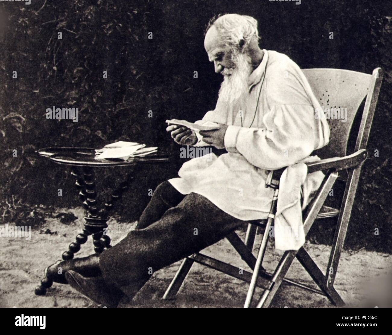 Leo Tolstoy Reading the Post. Museum: State Museum of Leo Tolstoy ...
