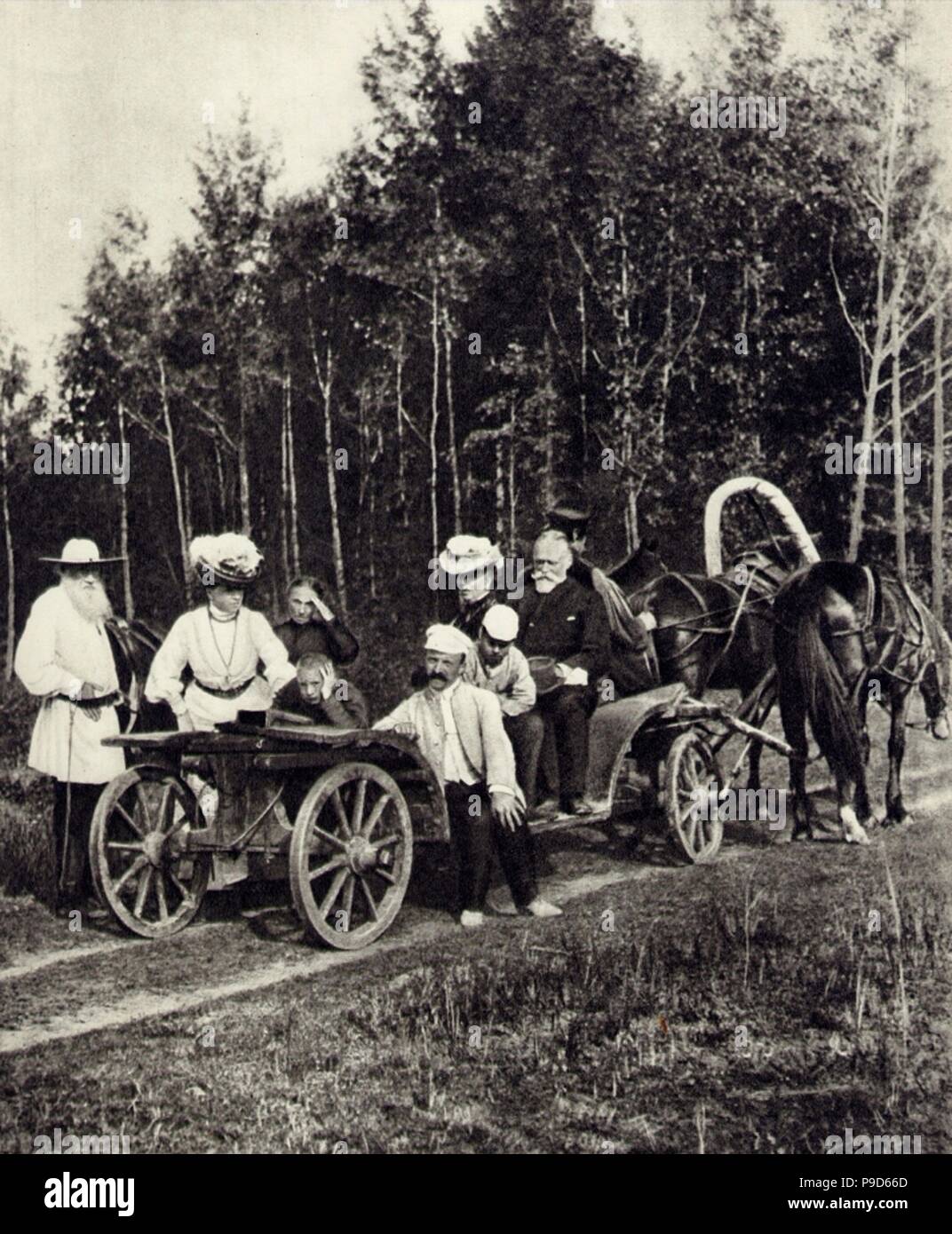 Leo Tolstoy and Sophia Andreevna on the Trip. Yasnaya Polyana. Museum ...
