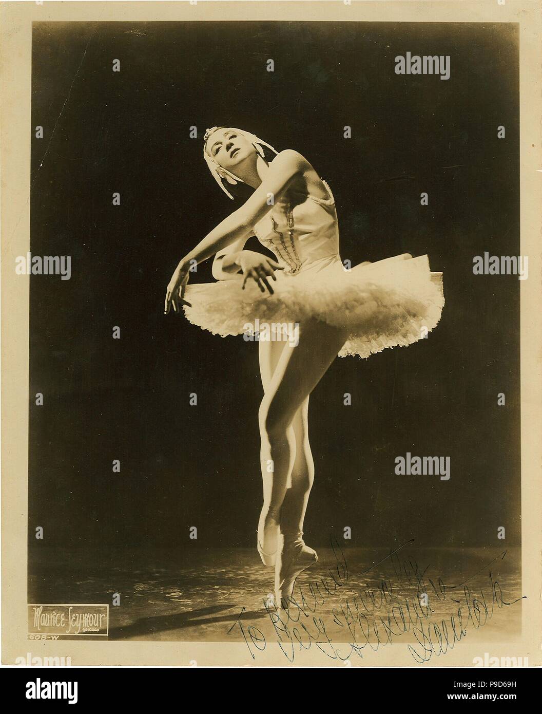 Russian ballerina Alexandra Danilova in ballet "Swan Lake". Museum ...