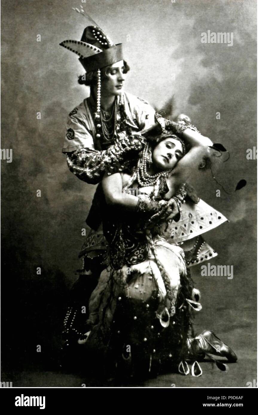 Tamara Karsavina And Michel Fokine In The Ballet The Firebird Loiseau De Feu By I Stravinsky