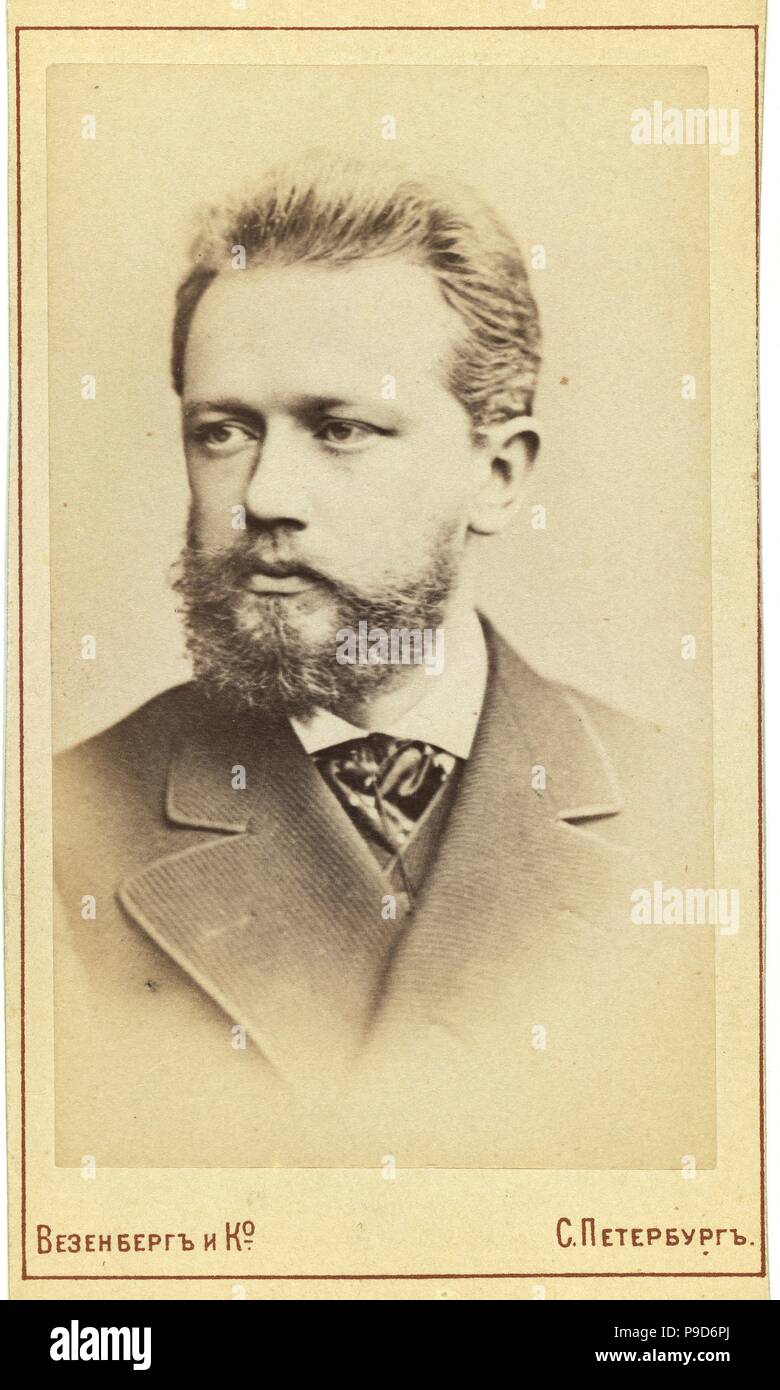 Portrait of the composer Pyotr Ilyich Tchaikovsky (1840-1893). Museum ...