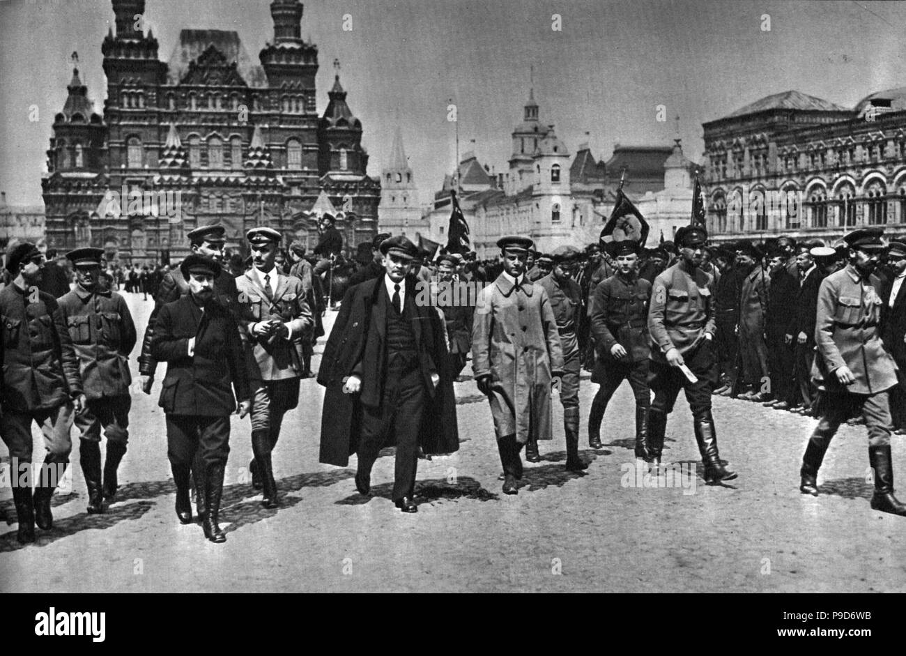 Vladimir Lenin on the Vsevobuch Parade on May 25, 1919. Museum: State ...
