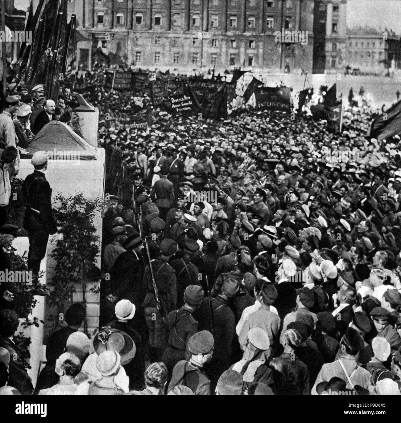 Vladimir Lenin at the opening ceremony of the II Comintern World ...