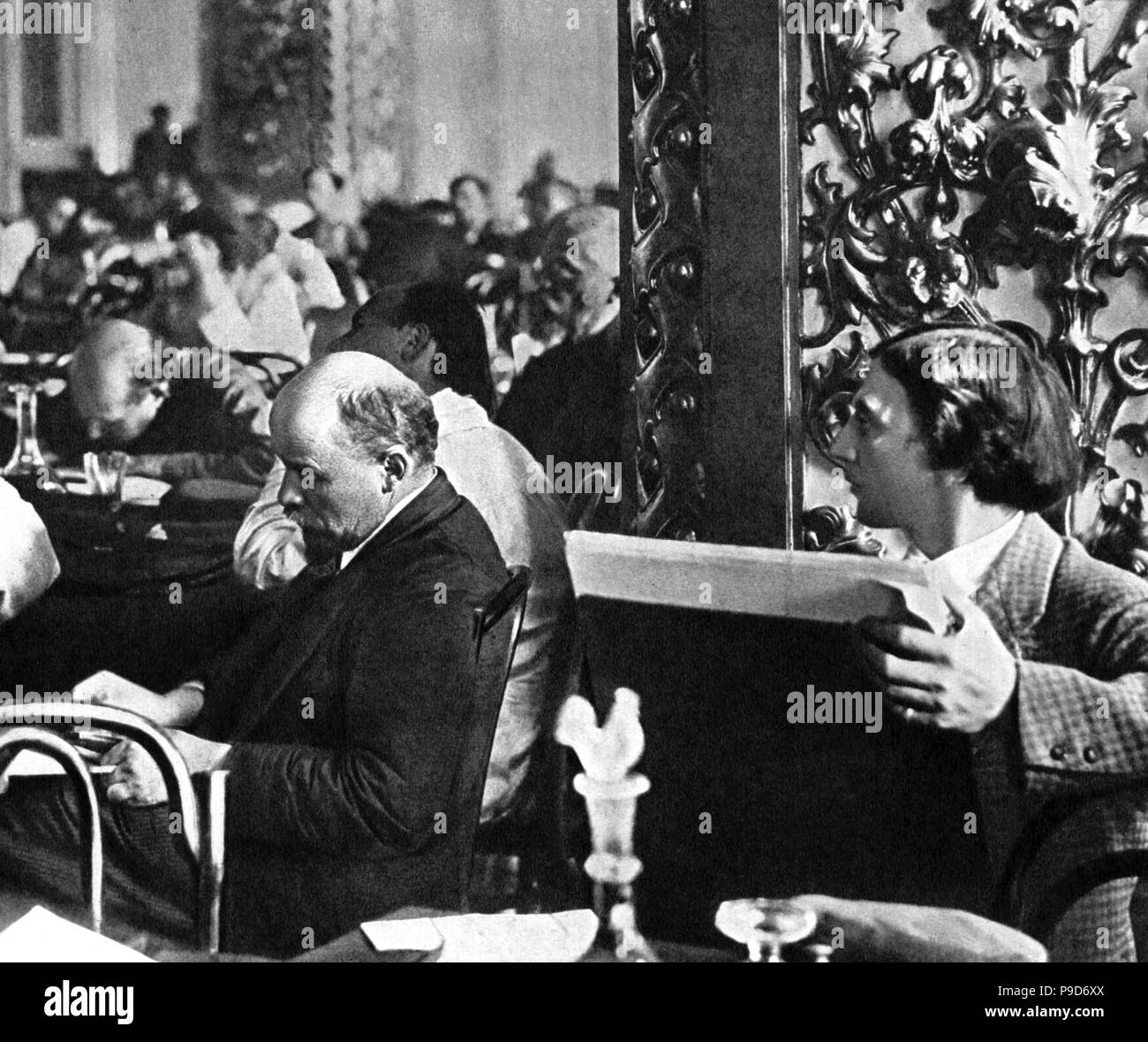 Vladimir Lenin at the III Comintern World Congress on July 1921 (right ...