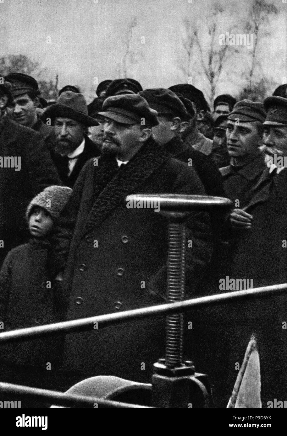 Vladimir Lenin at the testing of the first electric plough. Museum ...