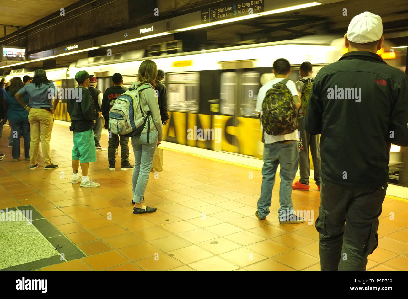 Los Angeles, USA - July 29: Unidentified random people in the streets ...
