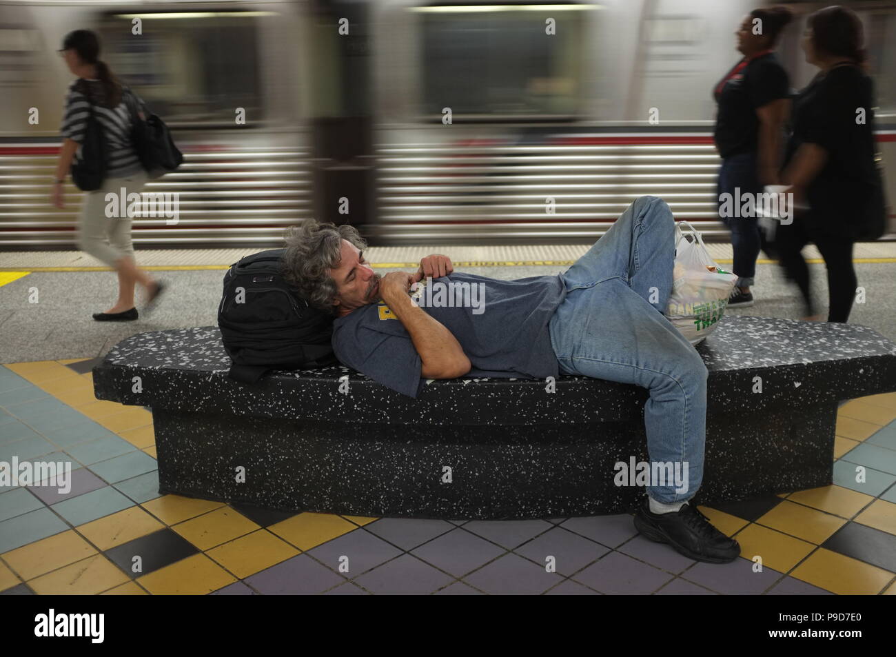 Los Angeles, USA - July 29: Unidentified random people in the streets ...