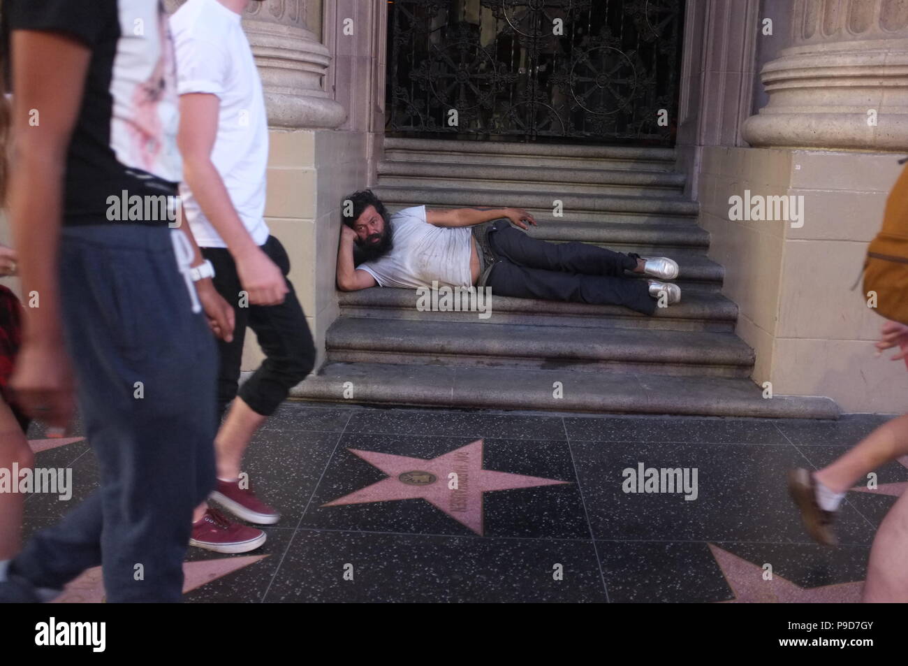 Los Angeles, USA - July 29: Unidentified random people in the streets ...