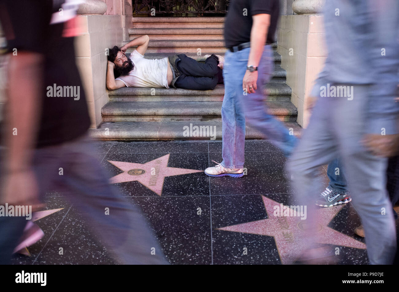 Los Angeles, USA - July 29: Unidentified random people in the streets ...
