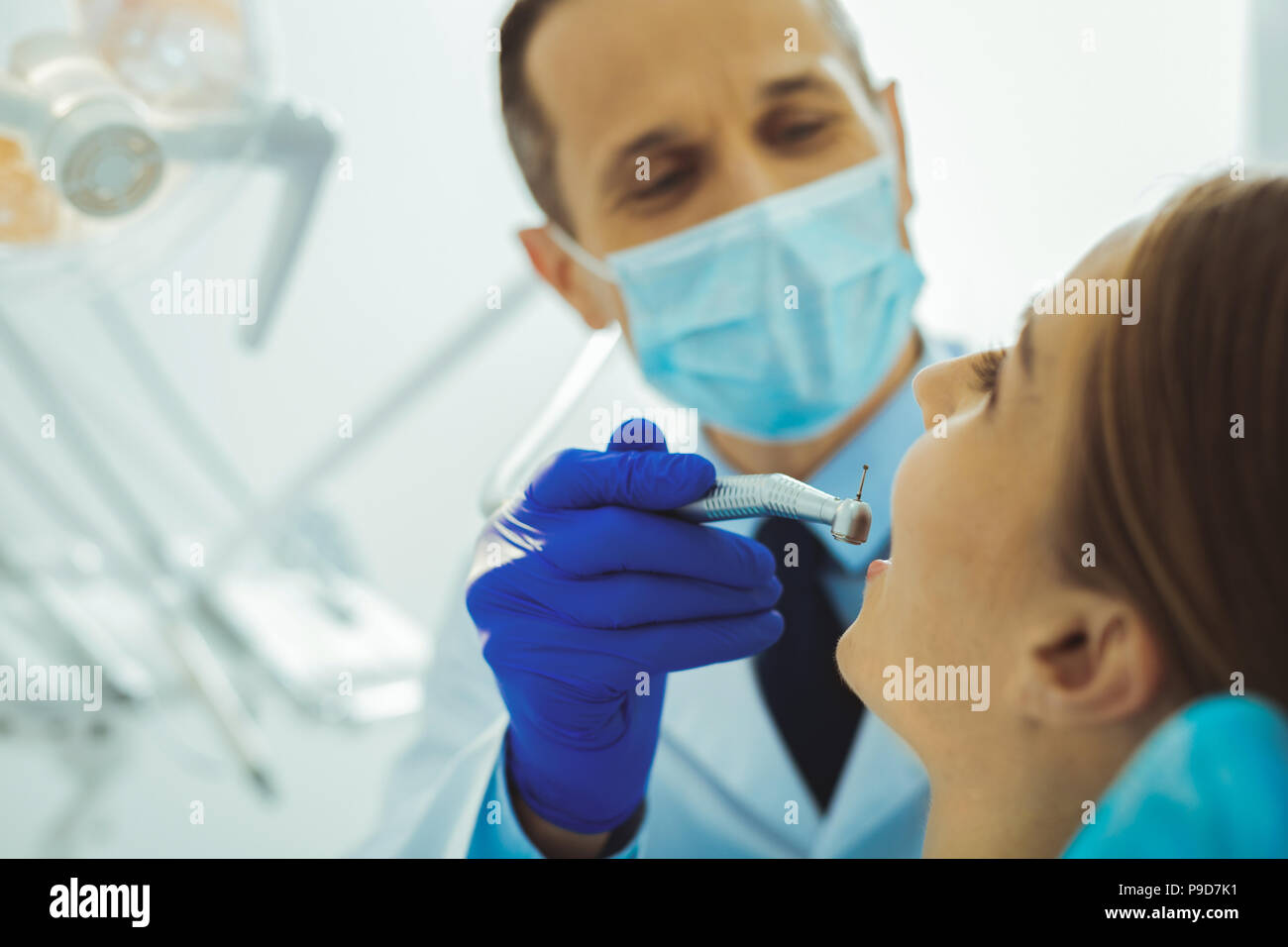 Close up of female person that keeping mouth opened Stock Photo - Alamy