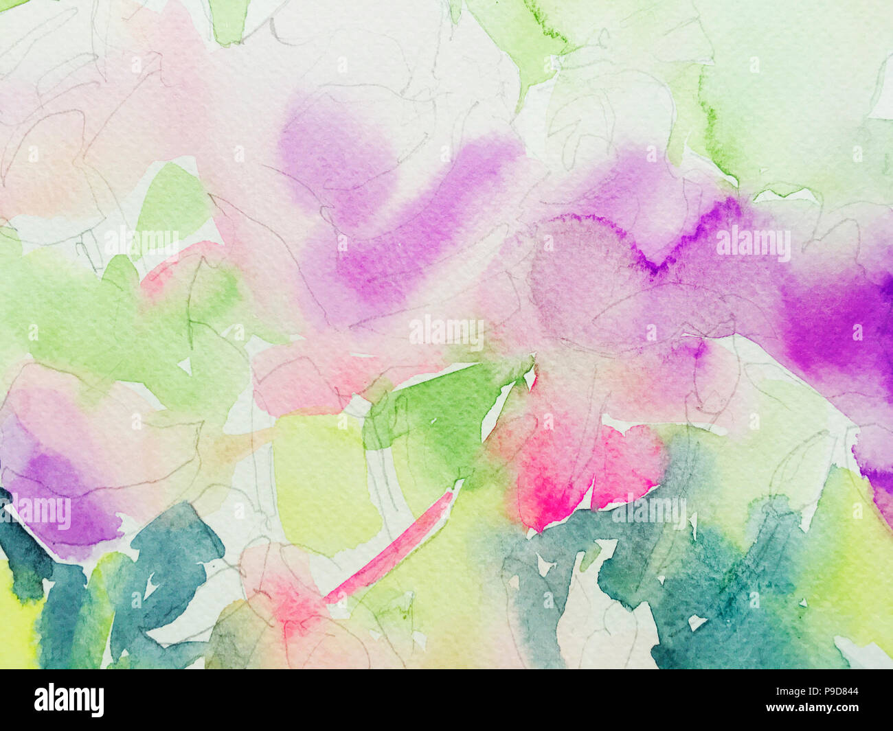 abstract handmade watercolor background, grunge light pattern texture ...