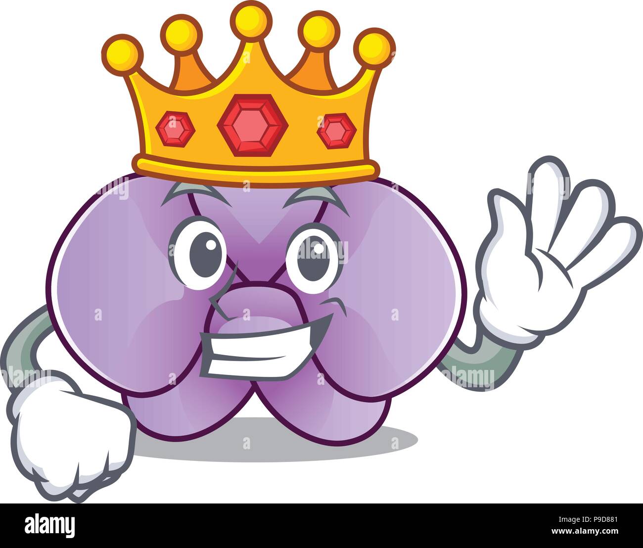 Cartoon king crown purple Stock Vector Images - Alamy