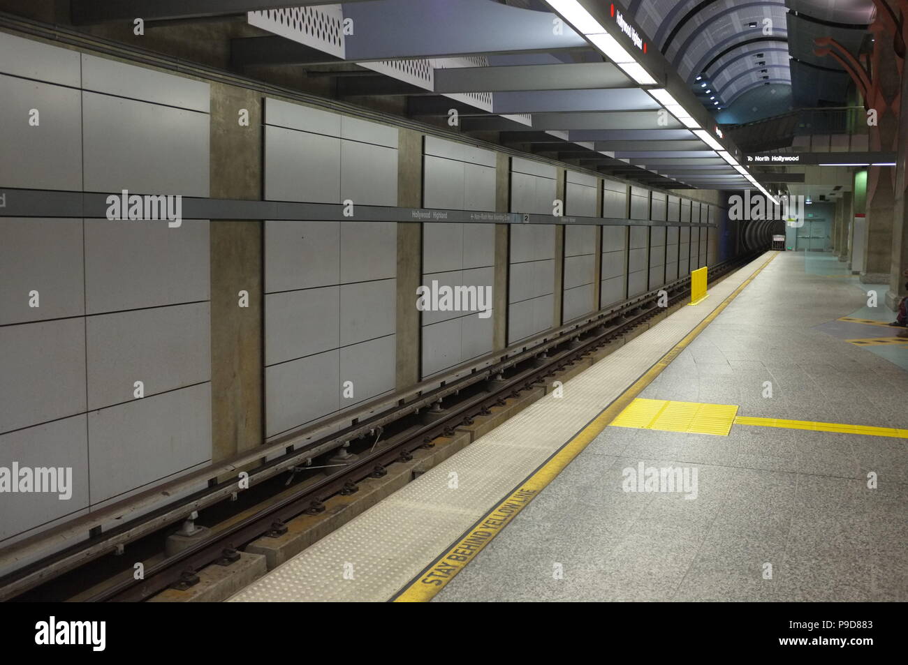 Metro station line Stock Photo - Alamy
