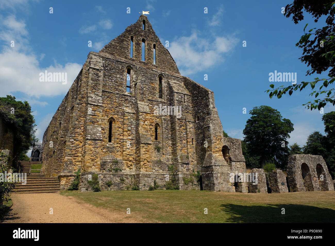 The remains of Battle Abbey, Battle, Sussex, UK Stock Photo - Alamy
