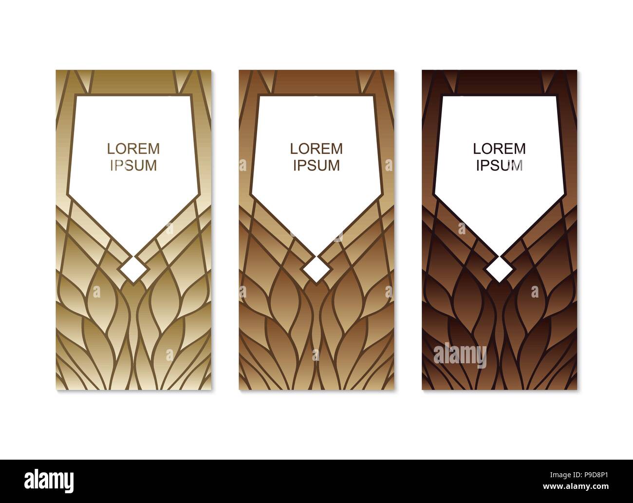 Vector banners. Pattern with modern gradients design. Art deco linear ...