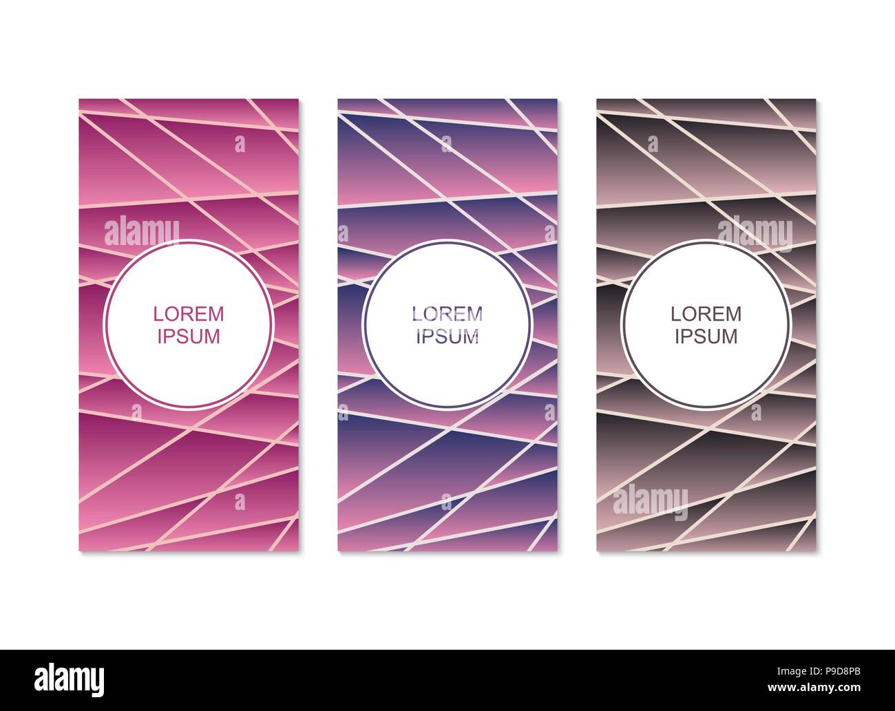 Vector banners. Pattern with modern gradients design. Art deco linear ...