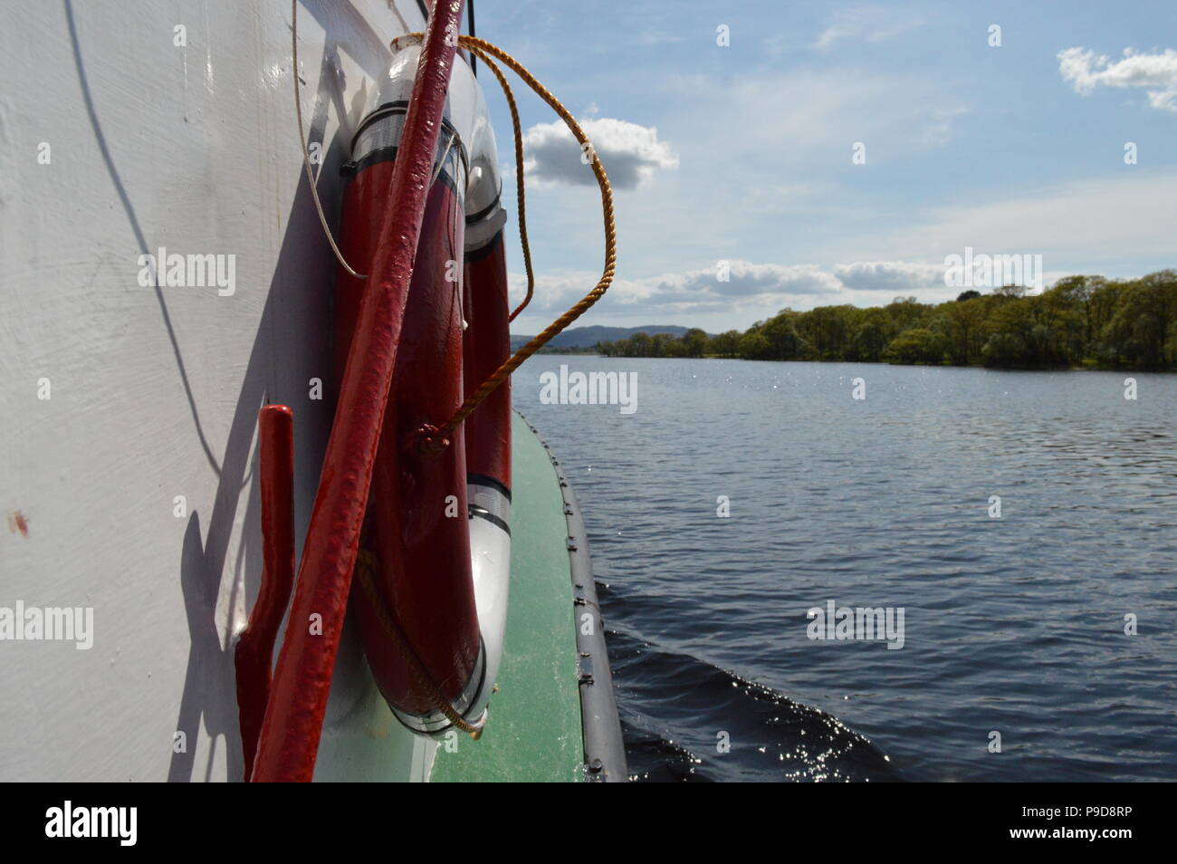 Lifebuoy on Loch Lomond, Scotland Stock Photo - Alamy