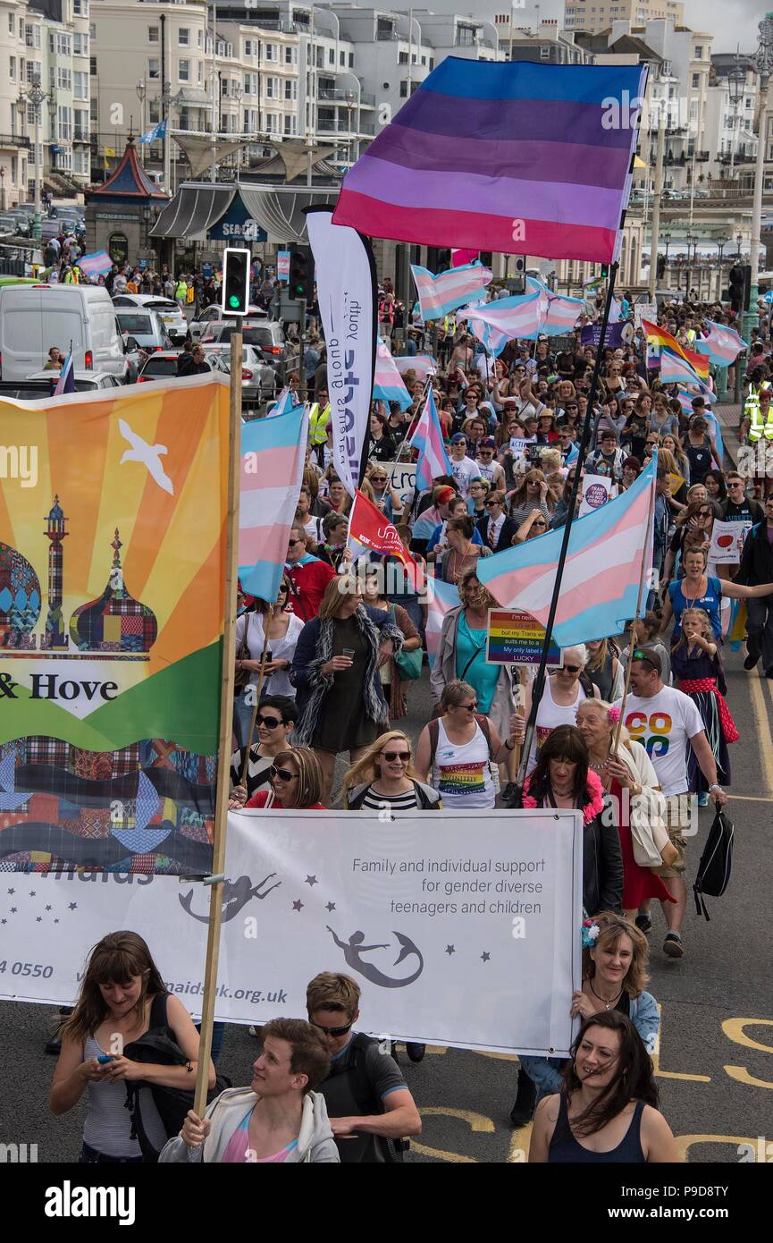 Brighton transgender pride hi-res stock photography and images - Alamy