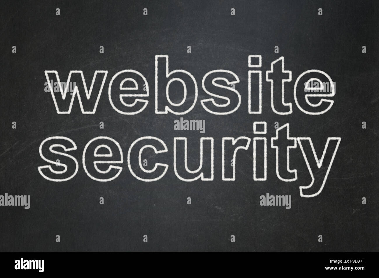 Security concept: text Website Security on Black chalkboard background ...