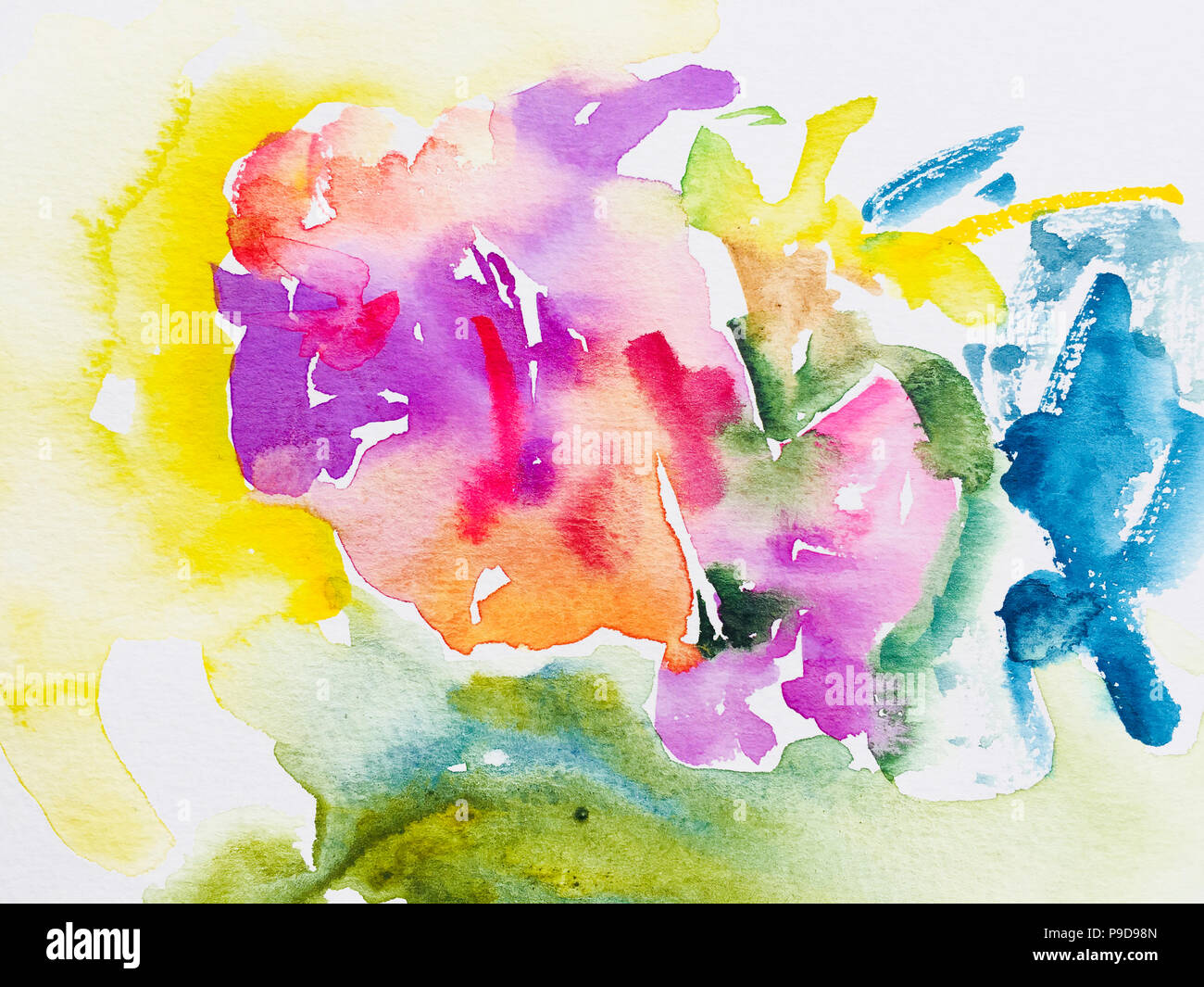bright abstract watercolor background, contemporary art brush stroke ...
