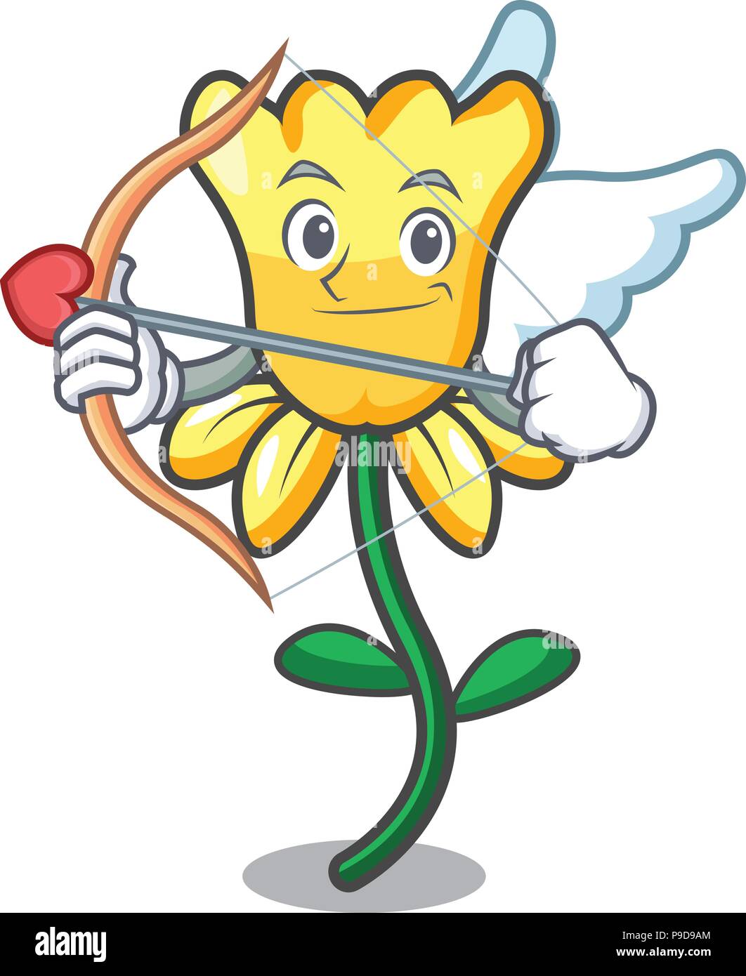 Cupid daffodil flower character cartoon Stock Vector Image & Art - Alamy