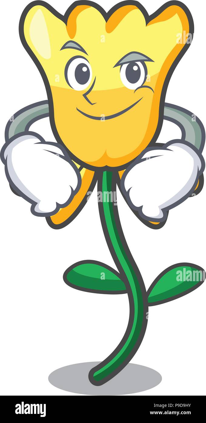 Smirking daffodil flower character cartoon Stock Vector Image & Art - Alamy