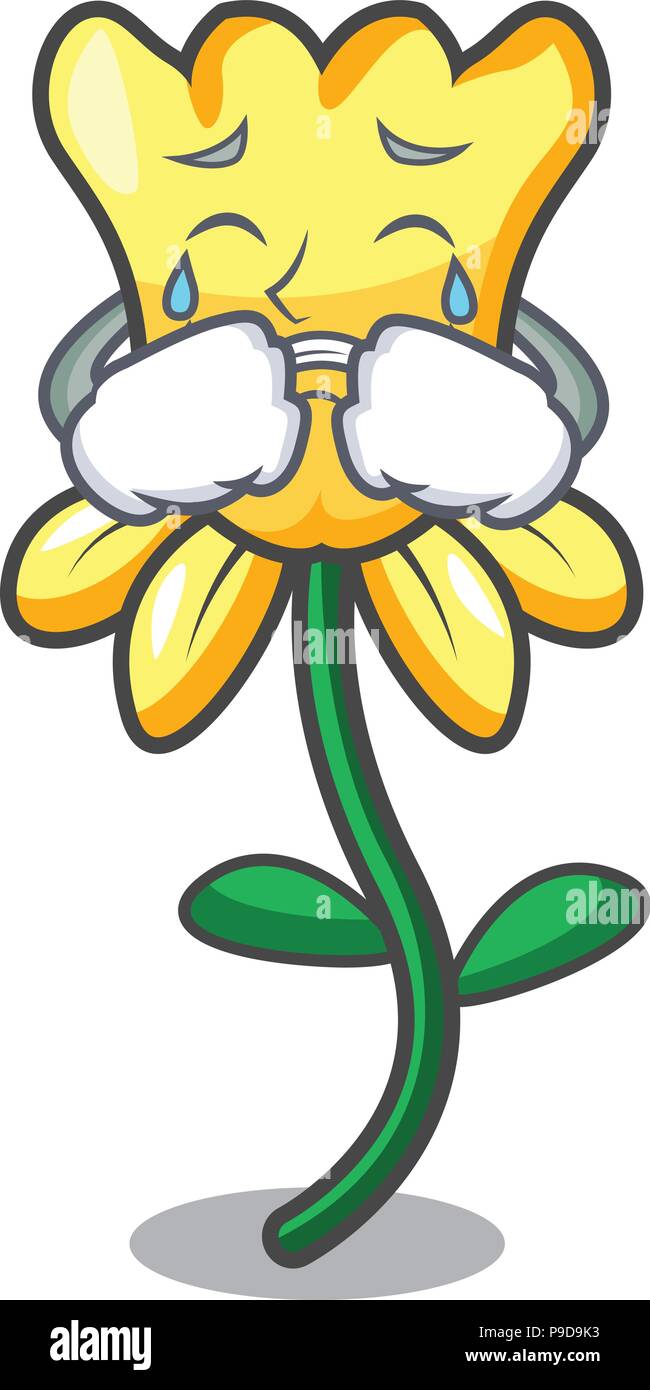 Crying daffodil flower mascot cartoon Stock Vector Image & Art - Alamy