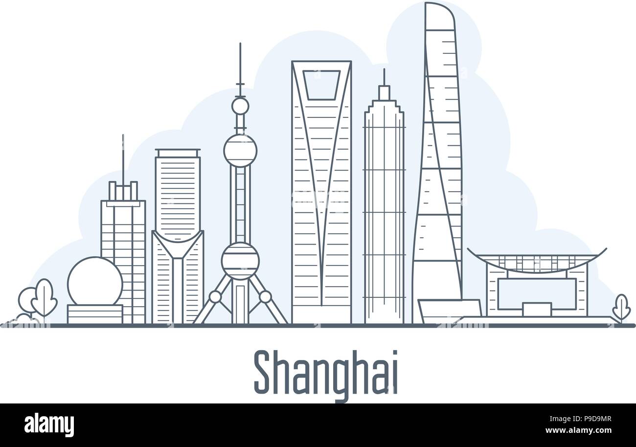 Landmarks in shanghai Stock Vector Images - Alamy